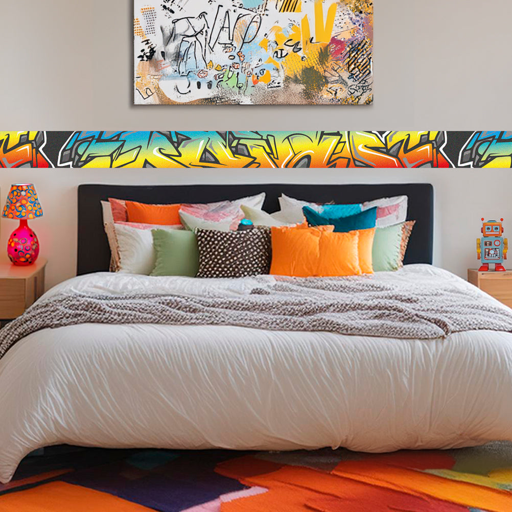 Graffiti Style Wall Border | Urban Street Art Decor | Eco-Friendly ...